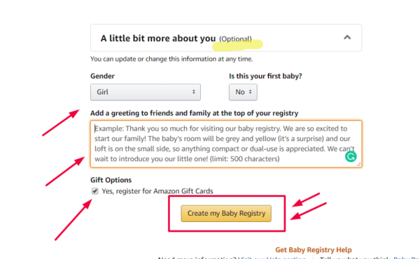 Amazon Baby Registry