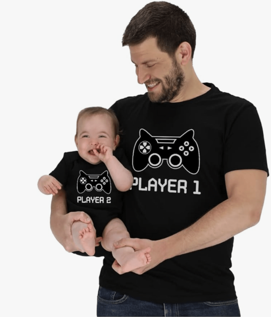 Tstars Gamer Dad and Son Matching Shirts